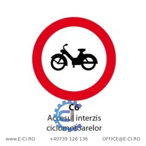Accesul interzis ciclomotoarelor, Indicator rutier