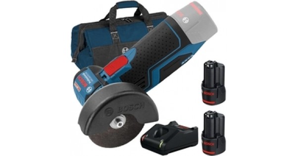 Bosch GWS 12V-76 - Polizor unghiular, 76 mm + Set 2 acumulatori si ...