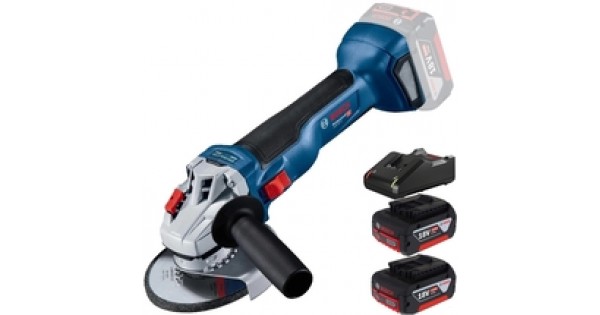 Bosch GWS 18V-10 - Polizor unghiular, 115 mm + Set 2 acumulatori si ...