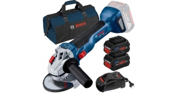 Bosch GWS 18V-10 - Polizor unghiular, 125 mm + 2x Acumulator ProCORE ...