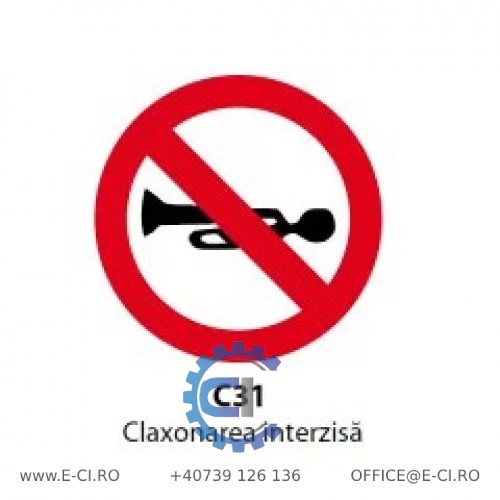 Claxonarea interzisă, Indicator rutier