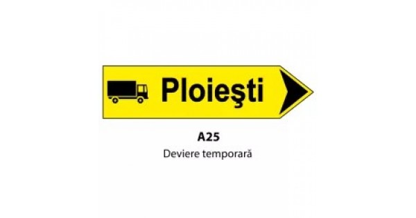 Deviere temporară U24, Indicator rutier