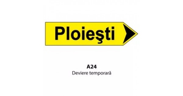 Deviere temporară U25, Indicator rutier