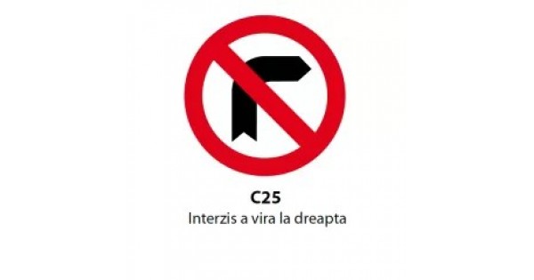 Interzis a vira la dreapta, Indicator rutier
