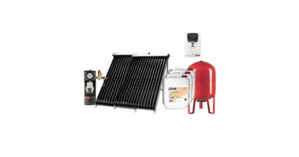 Kit panou solar presurizat apa calda Ecotube 2 x 20, grup pompare ...