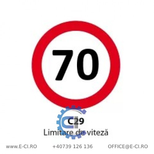 Limitare de viteză 70km, Indicator rutier standard