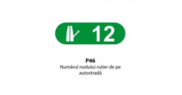 Numărul nodului rutier de pe autostradă, Indicator rutier
