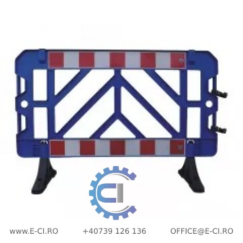 Panou barieră gard din PVC, modulară, 1.5m x 1m, culoare ALBASTRU