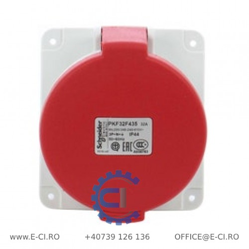 Priza industriala trifazica incastrata Schneider Electric PKF32F435, 5P ...