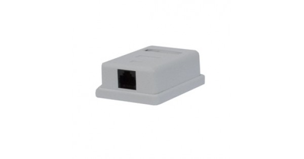 Priza internet Mini MF0031-01140, cat. 5E, aparenta, rama inclusa, alba