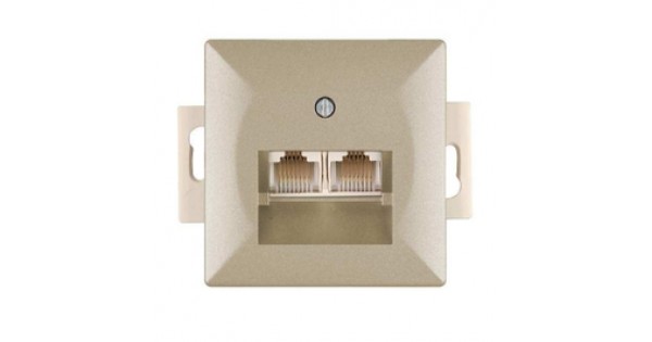 Priza internet Perla GTP-20P LSA, cat. 6, incastrata, satin