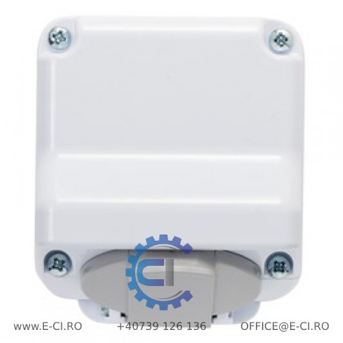 Priza simpla Atra 1139, aparenta, cu capac, contact de protectie, 16A ...