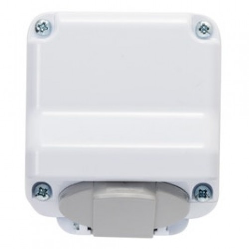 Priza simpla Atra 1139, aparenta, cu capac, contact de protectie, 16A ...