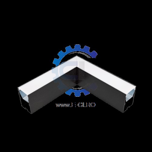 PROFIL COLT L-TIP LED APLICAT NEGRU S48