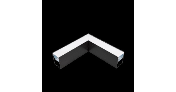 PROFIL COLT L-TIP LED APLICAT NEGRU S48