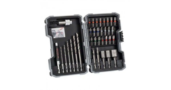 Set burghie elicoidale + biti 35 buc pentru metal EXTRA HARD 2607017328 ...