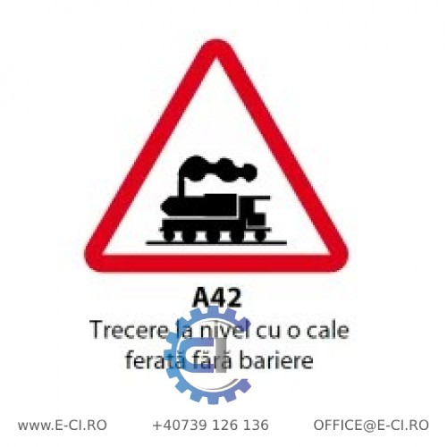 Trecere la nivel cu o cale ferată fără bariere, Indicator rutier
