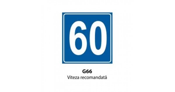 Viteza recomandată, Indicator rutier