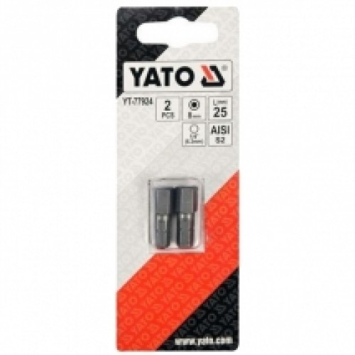 Yato YT-77924 - Set capete de insurubare, profil HEX8, 2 bucati