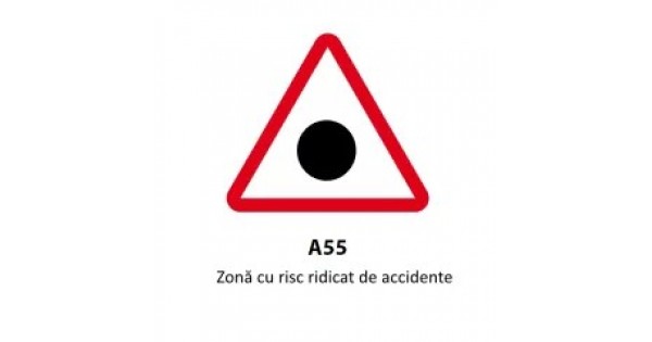 Zonă cu risc ridicat de accidente, Indicator rutier